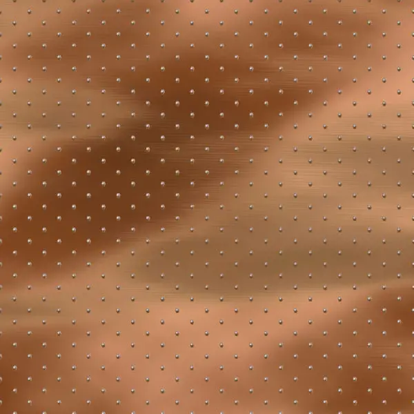 large copper metal background with small stars texture