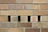 Two clean vented brick wall backgrounds