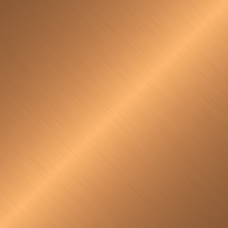 rendered brushed copper metal